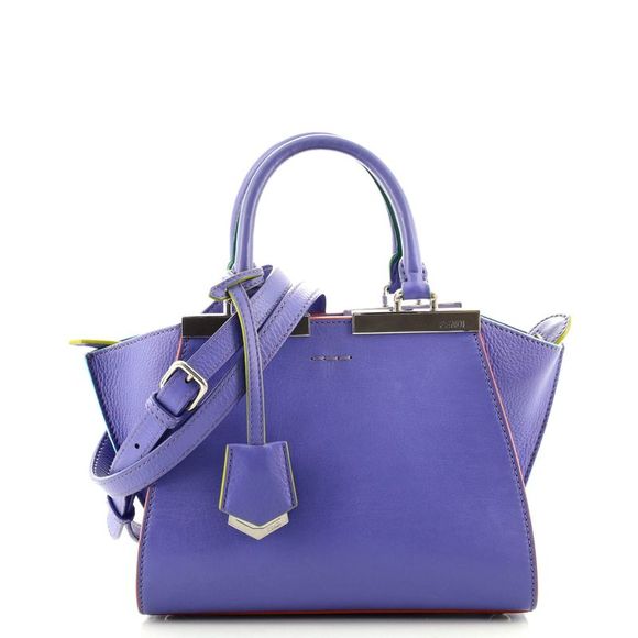 Fendi | Bags | Fendi 3jours Bag Leather Mini Purple | Poshmark